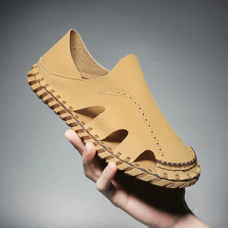 CYYTL-Sandals-Summer-Men-Shoes-Beach-Outdoor-Slippers-Leather-Hiking ...