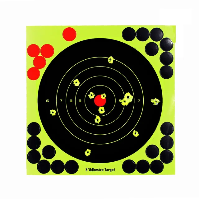 5/50pc Green Fluorescent Target Paper Gun Shooting Target Shooting ...