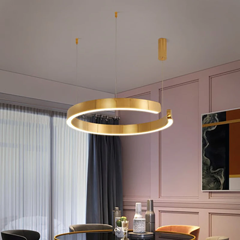 Modern-Round-Ring-Lamp-Ceiling-Chandelier-Lighting-Dining-Room-Led ...