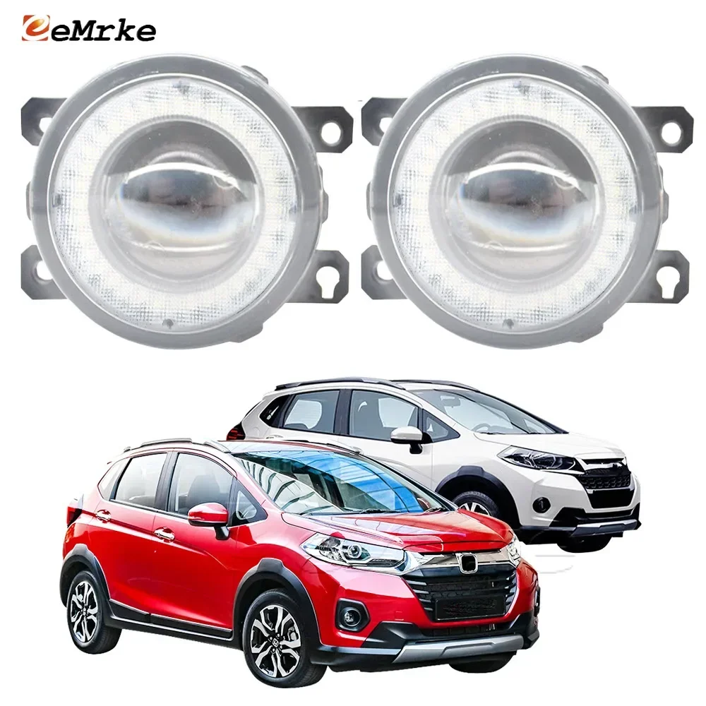 2x-LED-Car-Fog-Lights-Assembly-Angel-Eye-DRL-Ring-Daytime-Runinng-Light ...