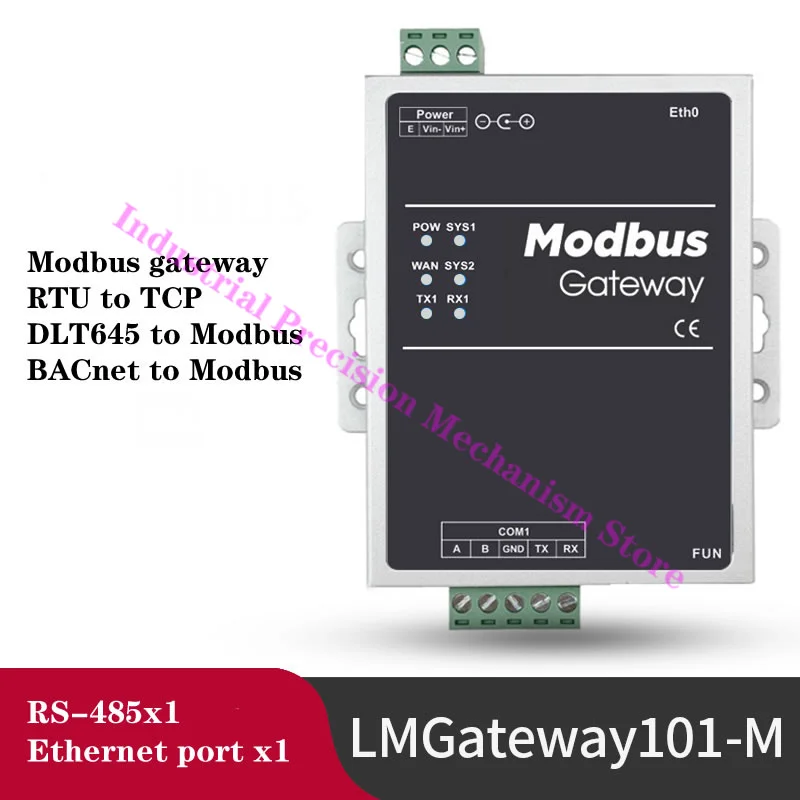 Modbus gateway Modbus RTU Modbus TCP, BACnet, DLT645 Modbus, RS 485 seri port, 10/100 Mbps ...