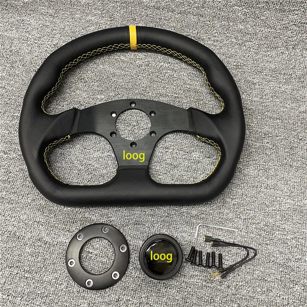 For OMP D Type 13inch 320mm Sports Steering Wheel Really Leather ...