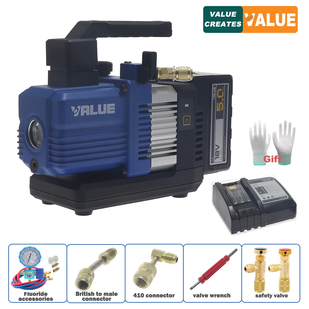 VALUE RVP-2DLI 18V Wireless Vacuum Pump VPR-2SLI Automotive Vacuum Pump Air Conditioning Vacuum ...
