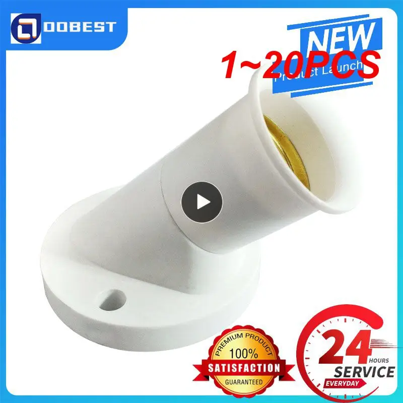 1-20PCS-White-E27-Led-Lighting-Screw-Lamp-Holder-E26-Ceiling-Bulb ...