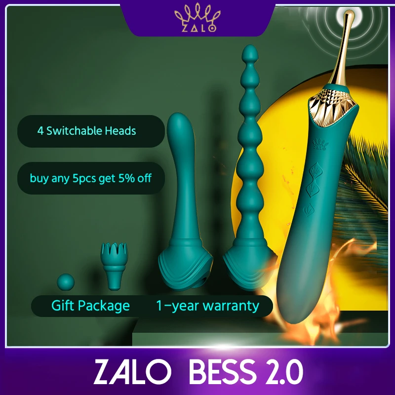 ZALO BESS 2.0 G spot vibrator soft silicone clitoral stimulation usb Double motor Retro massager ...