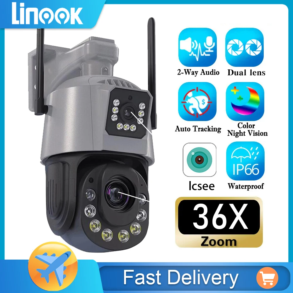 Linook-36x-optical-zoom-ICSEE-8MP-dual-lens-wireless-WIFICCCTV-outdoor ...