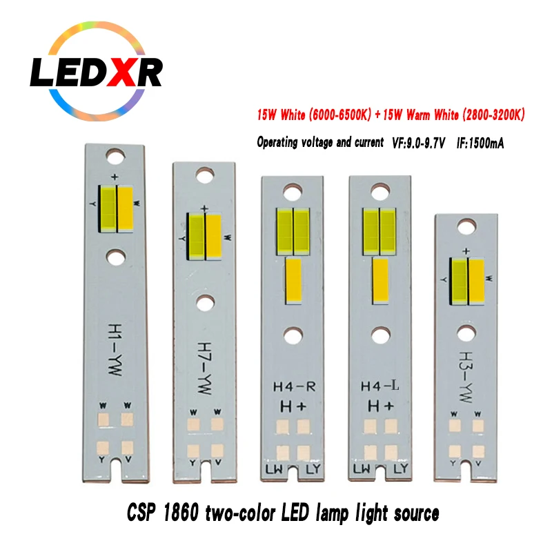 LED-car-headlight-CSP-C6-1860-two-color-LED15-W-white-light-and-15W ...