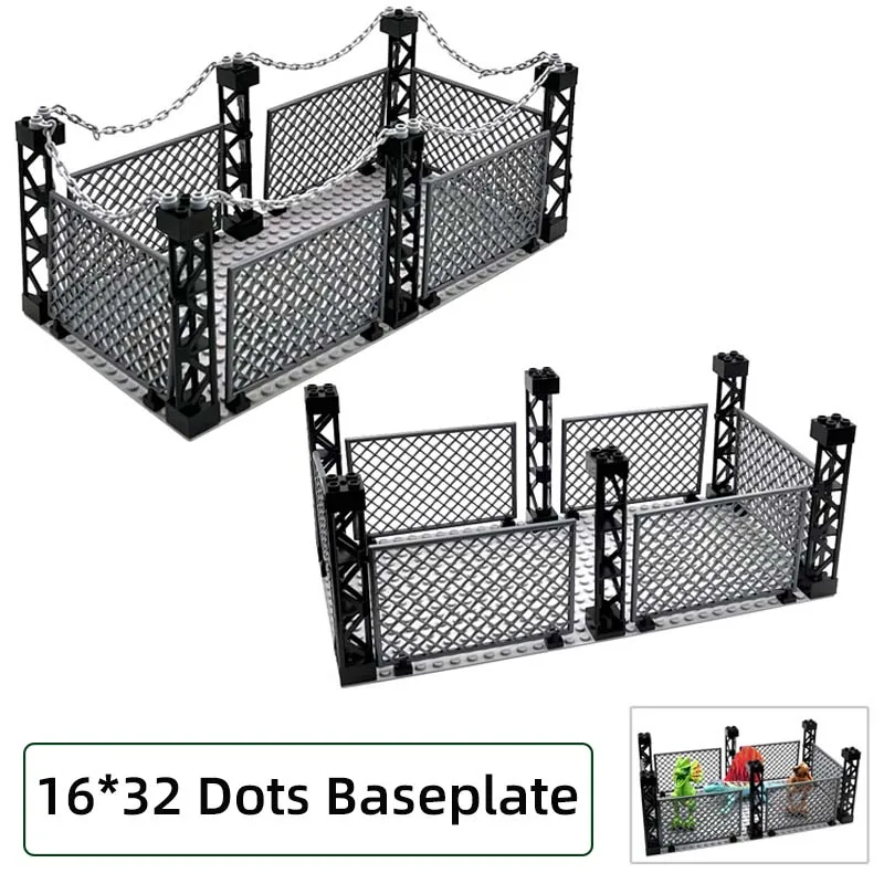 Dinosaur-Cage-16X32-Baseplate-Military-Isolation-Belt-Net-Building ...