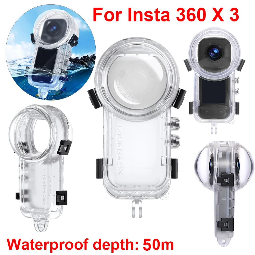 Invisible-Dive-Case-for-Insta360-X3-Camera-Underwater-Dive-Housing-50m ...