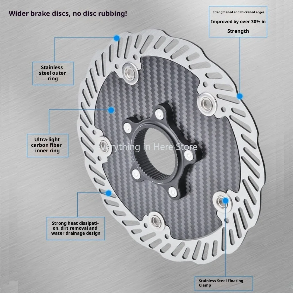 140/160mm Carbon Fiber Brake Disc High-strength Lightweight Design MTB ...