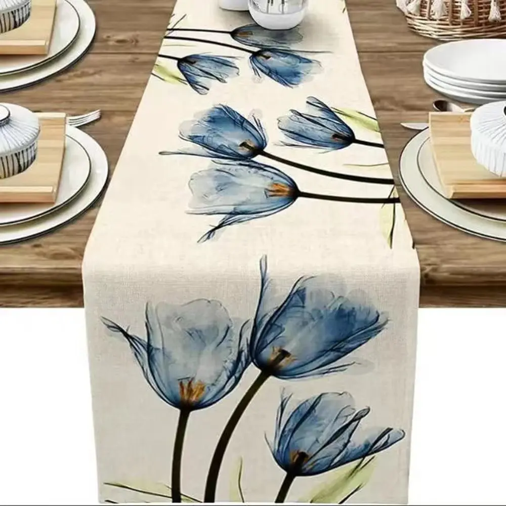 Tulip-Linen-Table-Rustic-Farmhouse-Style-Table-Runner-13X70-Inch ...