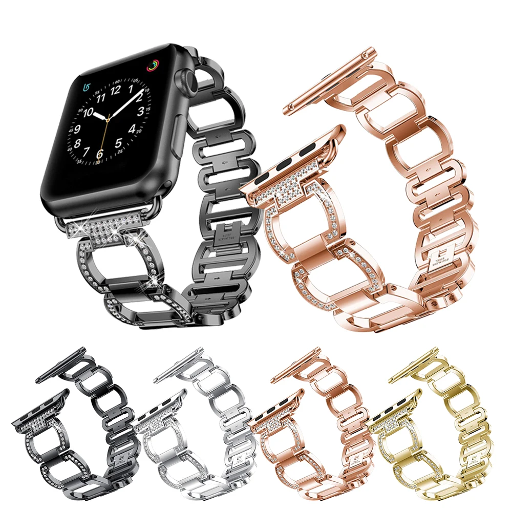Strap-For-Apple-watch-Ultra-49mm-Band-44mm-40mm-38mm-42mm-Luxury-Metal ...