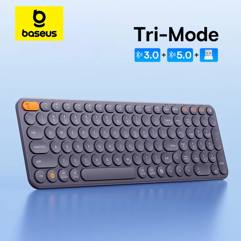 Baseus-teclado-inal-mbrico-con-Bluetooth-2-4-5-0G-para-iPad-MacBook-con ...