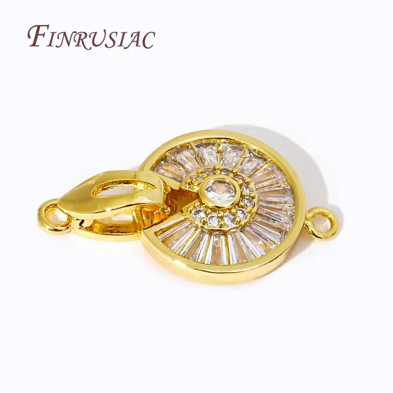 Brass-Zircon-Round-Connector-Clasps-18K-Gold-Plated-Bracelets-Clasp ...