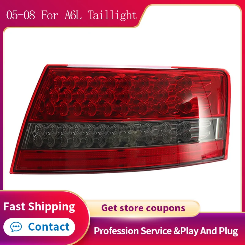 Car-For-2005-2008-Audi-A6-A6L-C6-LED-Dynamic-Taillight-Rear-Fog-Lamp ...