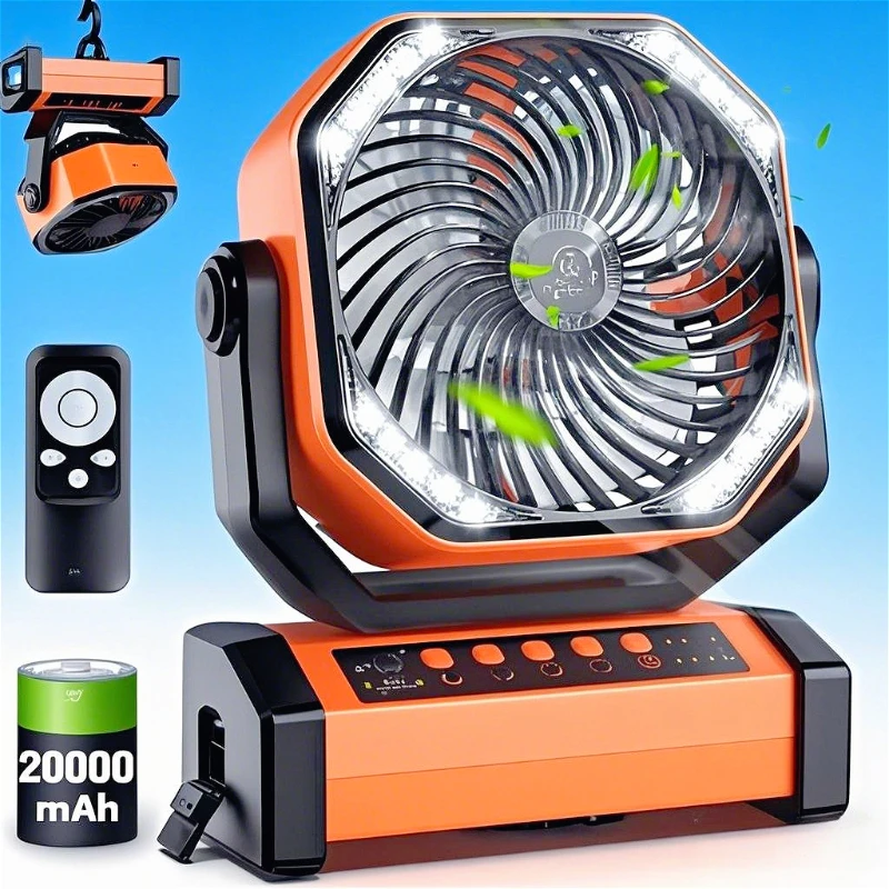 Portable Table USB Fan Air Circulators 20000mAh Wireless Fan ...