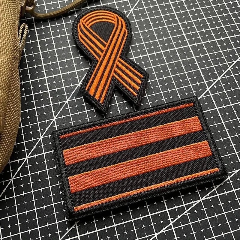 Russia-Saint-George-Ribbon-Flag-Hook-Loop-Armband-Morale-Badge-on ...