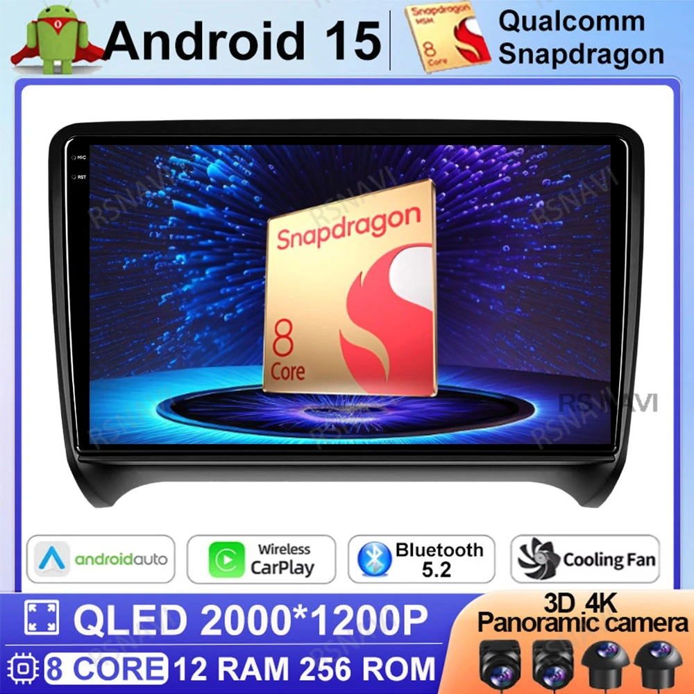 Android 15 Car Radio For Audi TT MK2 8J 2006 2007 - 2014 BT DSP 5G WIFI ...