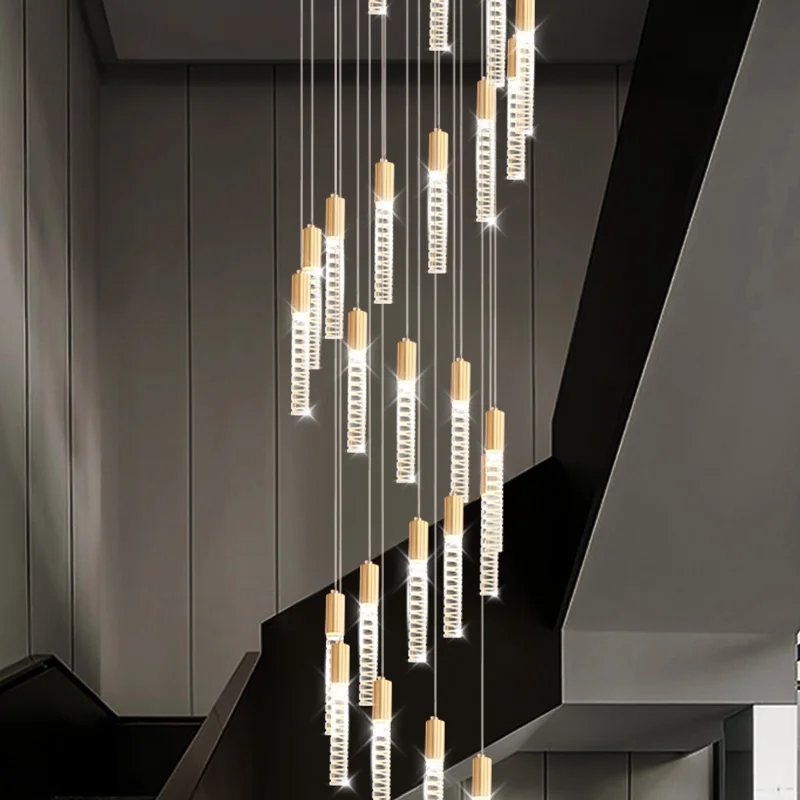 Staircase-Chandeliers-Lighting-Modern-Living-Room-Ceiling-Chandelier ...