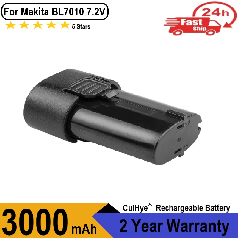 7.2V 3000mAh BL7010 Li-ion Battery Replacement for Makita 194355-4 ...