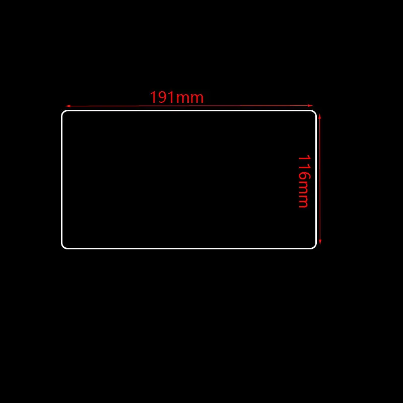 191x116mm Tempered Glass Screen Protector for car gps Navigation DVD ...