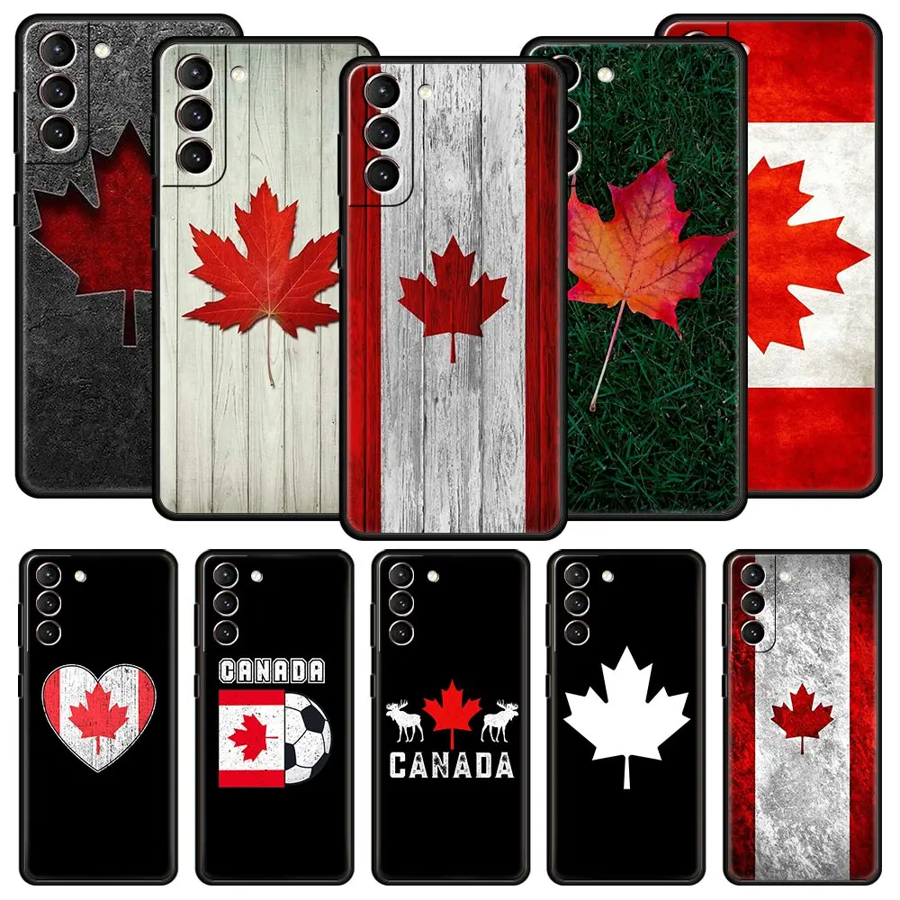 Maple Canada Flag love Football Phone Case For Samsung Galaxy S23 S24 ...