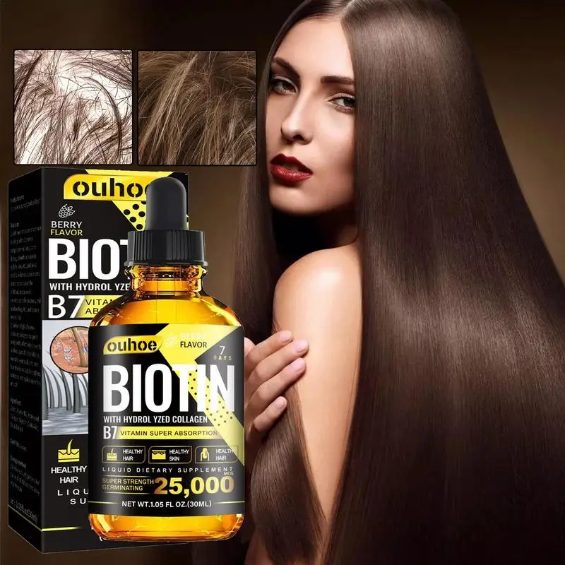 Biotin saç büyüme yağı özü kollajen 30ml Anti kırılma saç pürüzsüz ...