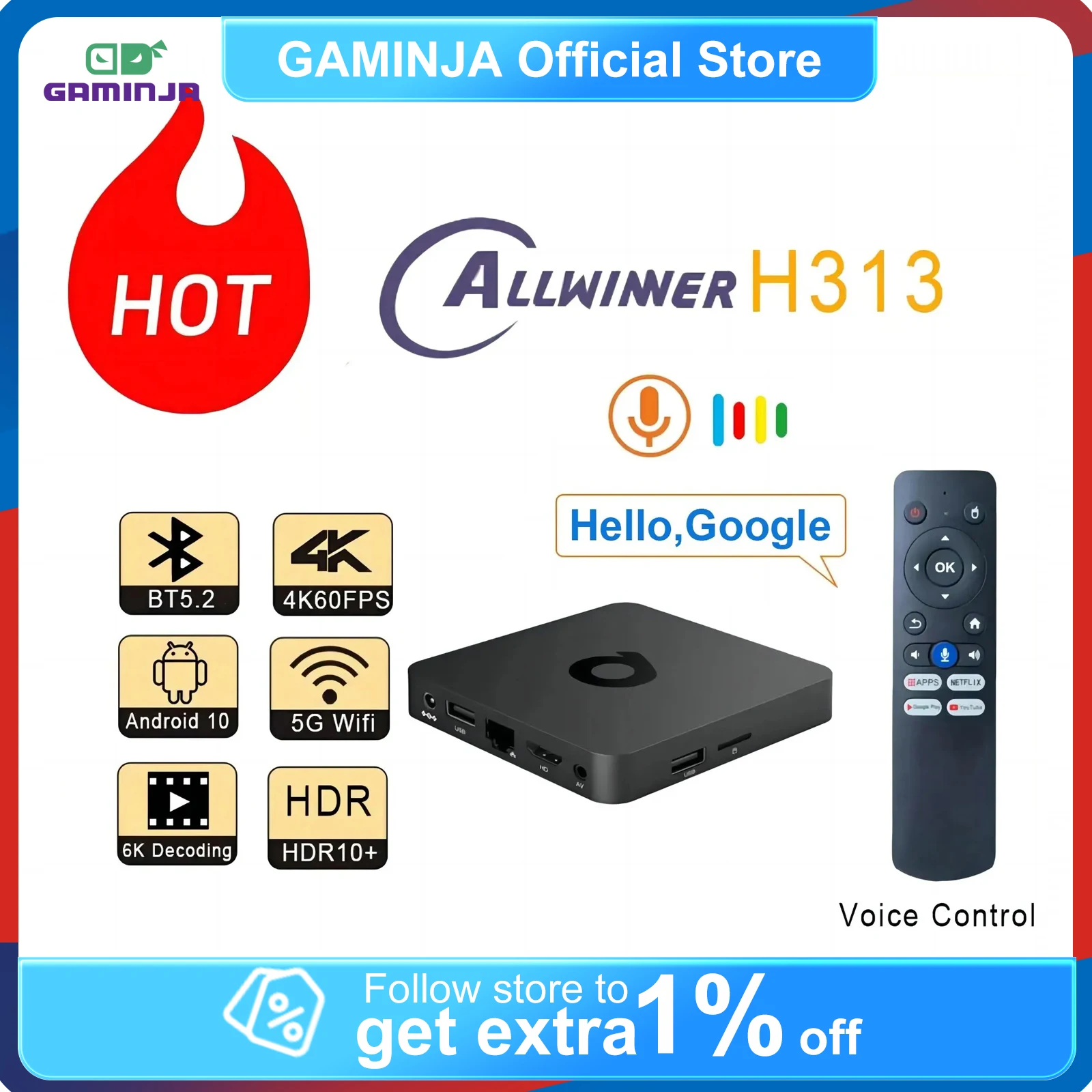 GAMINJA-New-Q1-Smart-ATV-Box-Android-10-Allwinner-H313-2GB-16GB-Dual-2G ...