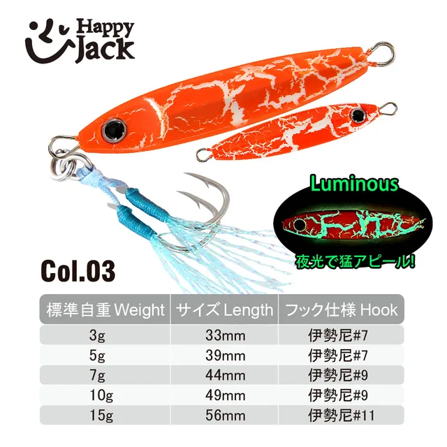 HAPPYJACK Shore Casting Jigging Spoon Micro Jig 3g 5g 7g 10g 15g mini jig fishing lure cheap jig ...