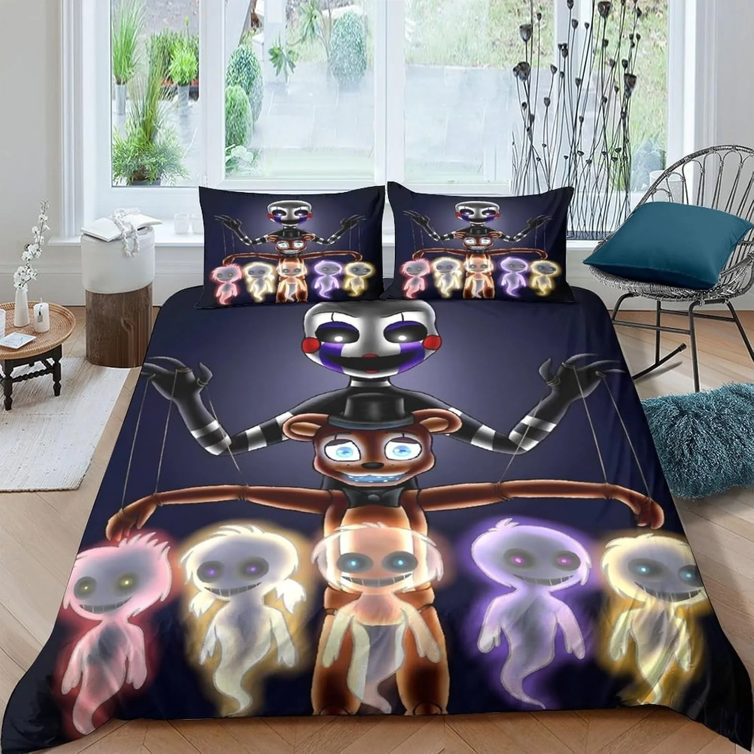Exquisite 3D Freddy Wallpaper FNAF Digital Printing Bedding Set Five ...