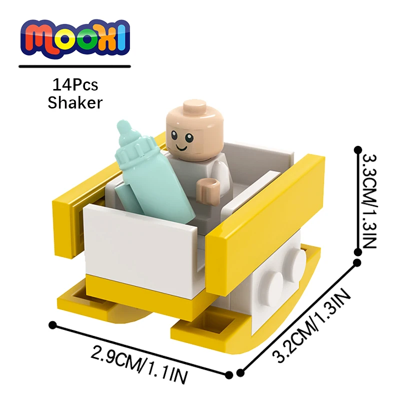 MOC4076-City-Series-Cradle-Brick-Baby-Crib-Furniture-Feeder-Compatible ...