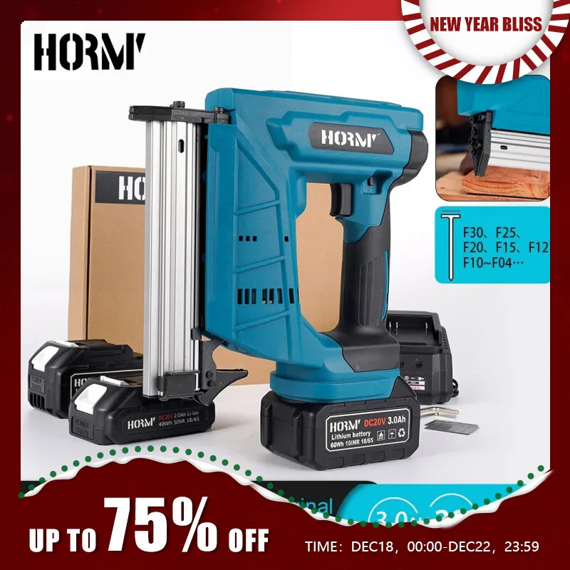 Hormy-Cordless-Electric-Nail-Gun-Carpentry-Woodworking-Tools-Stapler ...