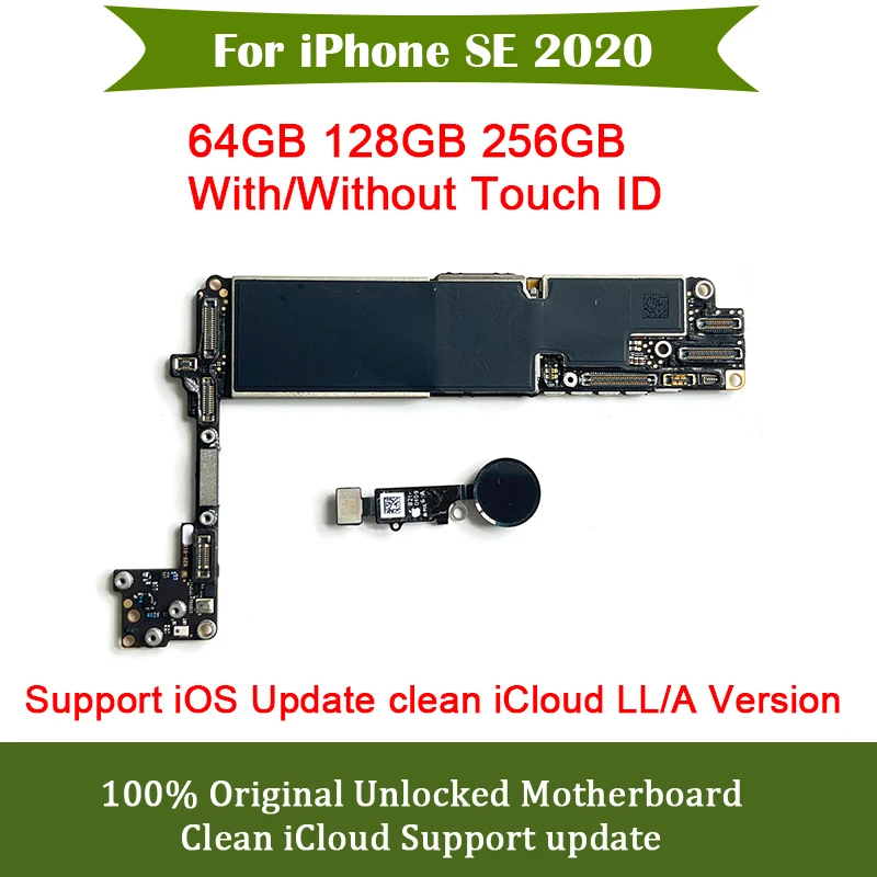 Placa mãe desbloqueada original para iPhone SE, Mainboard com sistema ...