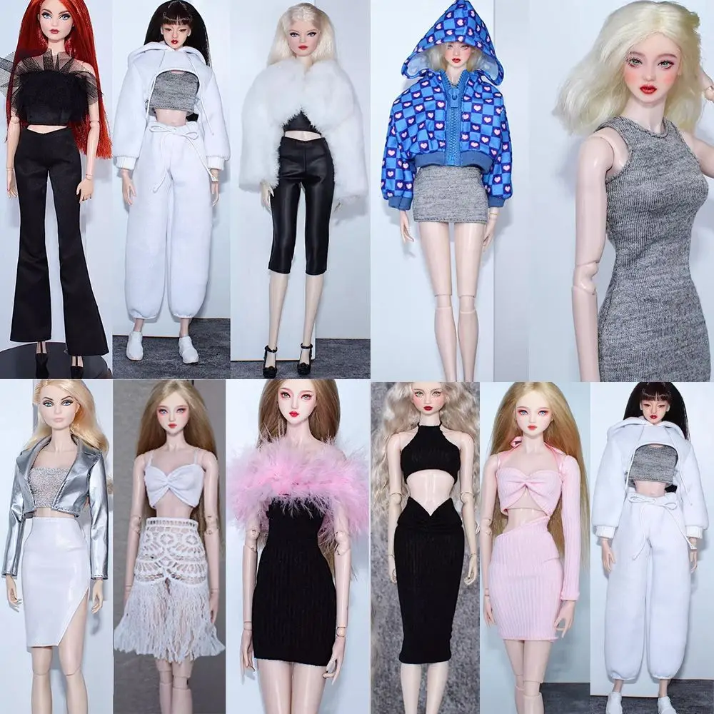 Fashion-Doll-Party-Clothes-Casual-Wears-Elegant-PU-Leather-Coat-10 ...