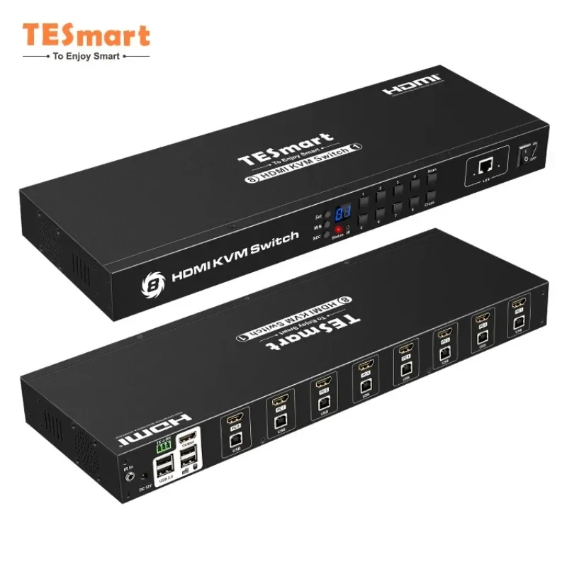 TESmart-8x1-KVM-Switcher-8-Port-USB-HDMI-KVM-Switch-with-4K-30HZ-USB2-0 ...