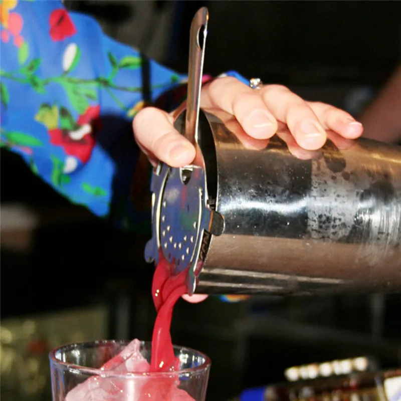 Portable-Stainless-Steel-Cocktail-Shaker-Bar-Ice-Strainer-Mixed-Drink ...