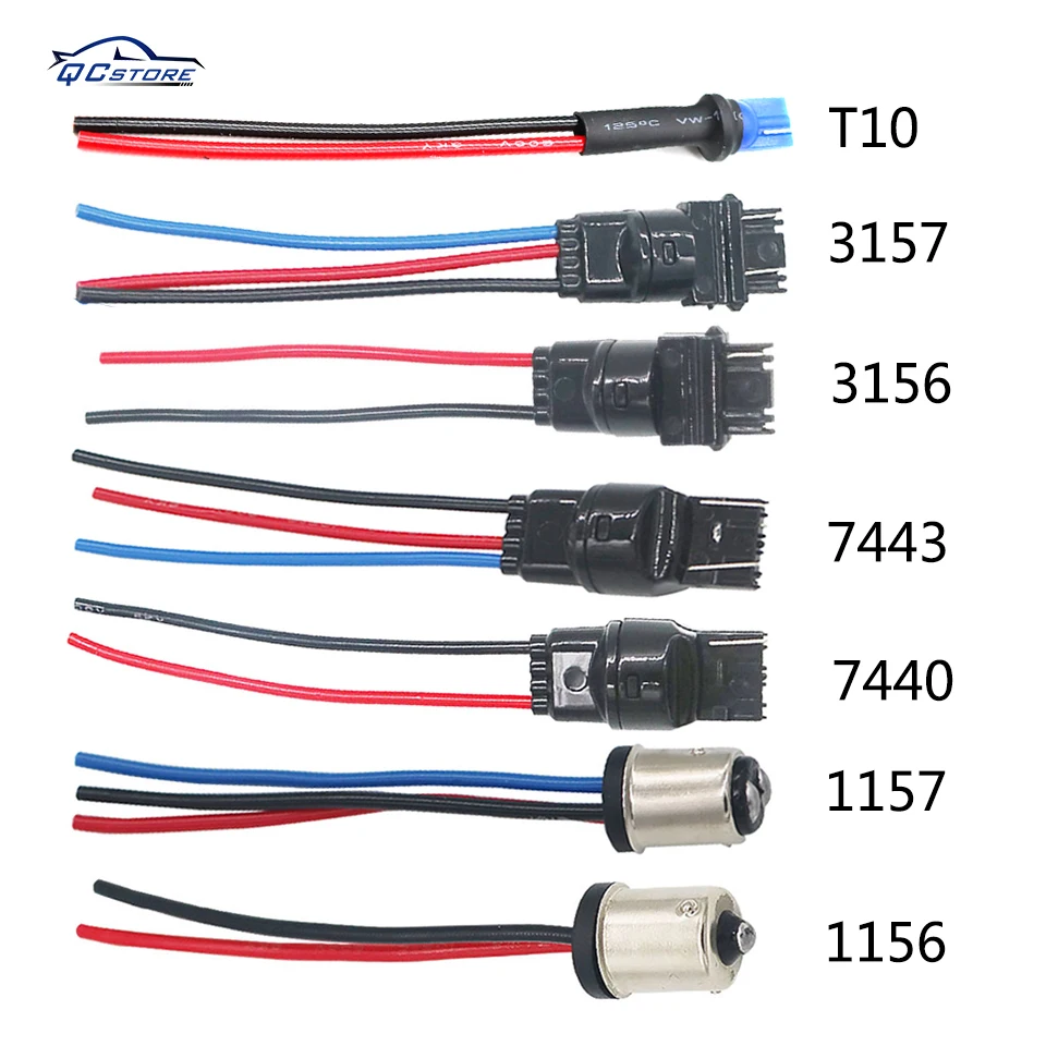 1X-T10-W5w-Bulb-Male-Socket-Plug-1156-Ba15s-Base-Led-Adapter-Conector ...
