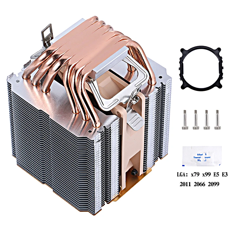 6-Heat-Pipe-Twin-Towers-Air-cooled-Computer-Cooler-CPU-Cooling-90mm-Fan ...