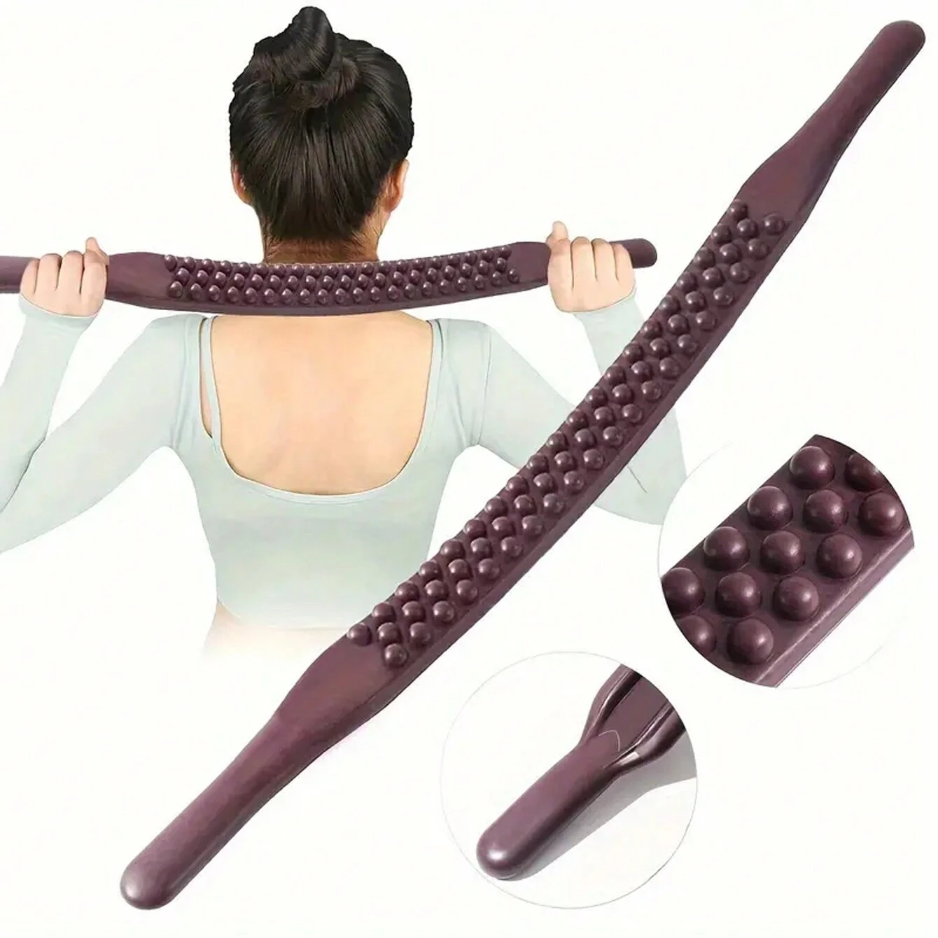 Guasha Massage Stick & Back Scratcher - Muscle Relax Tool, Body Shaping ...