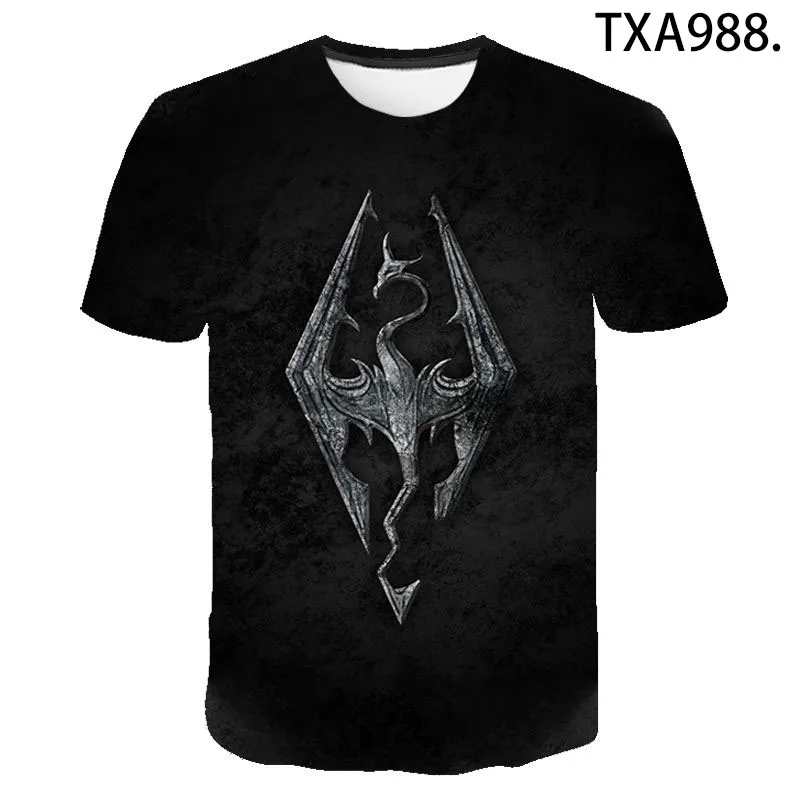 New The Elder Scrolls V SKYRIM 3D T Shirts Men Women Children Summer ...