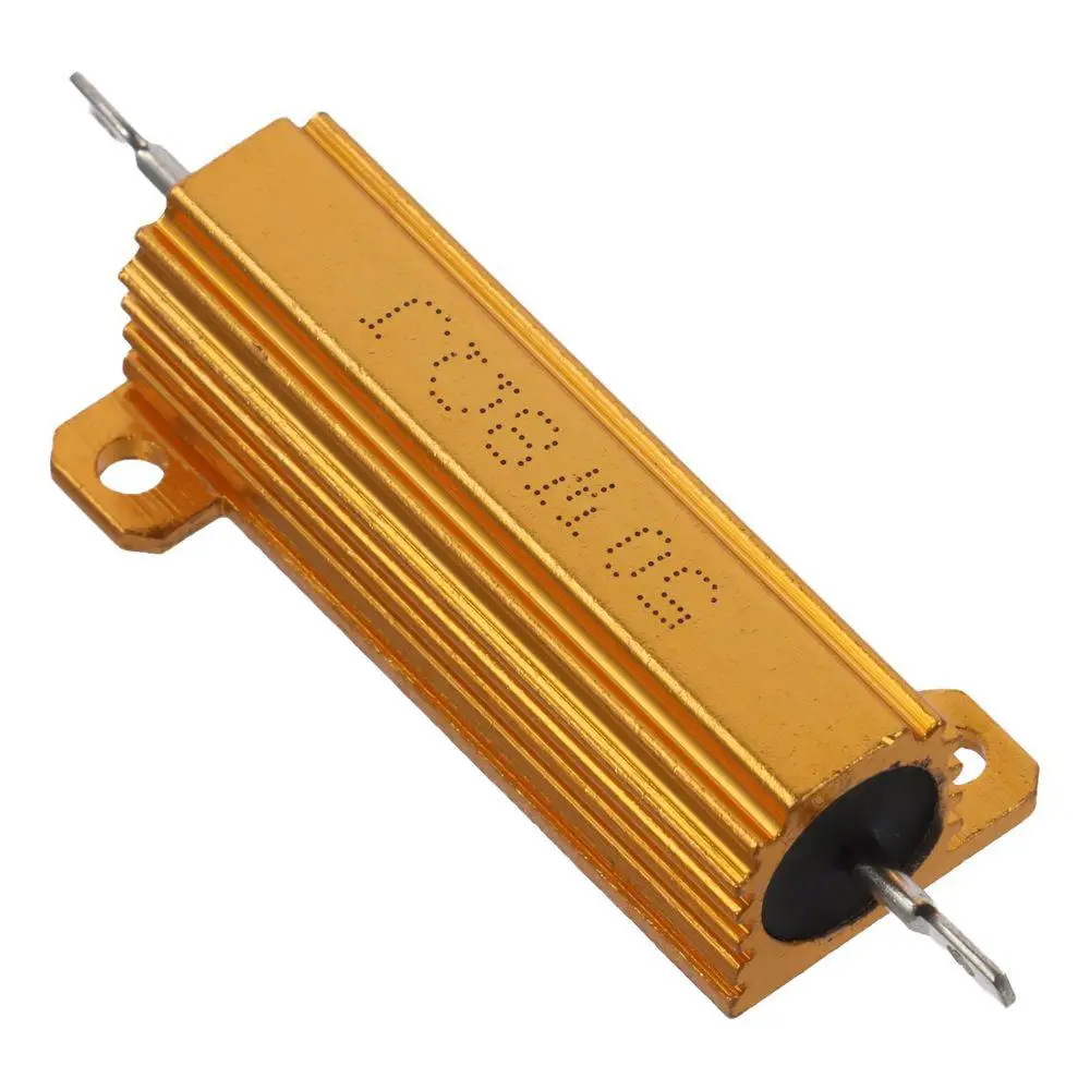 50W 8 Ohm 5% Aluminum Case Resistor Screw Tap Chassis Mount Wirewound ...