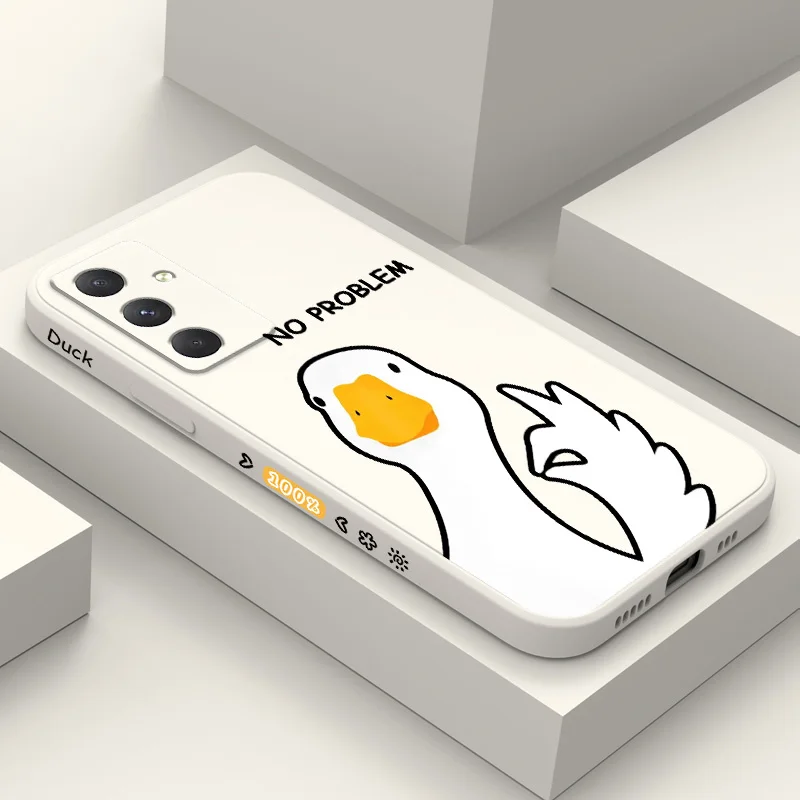 Adorable Hello Duck Phone Case Cover for Samsung A14 4G(5G) (Black)