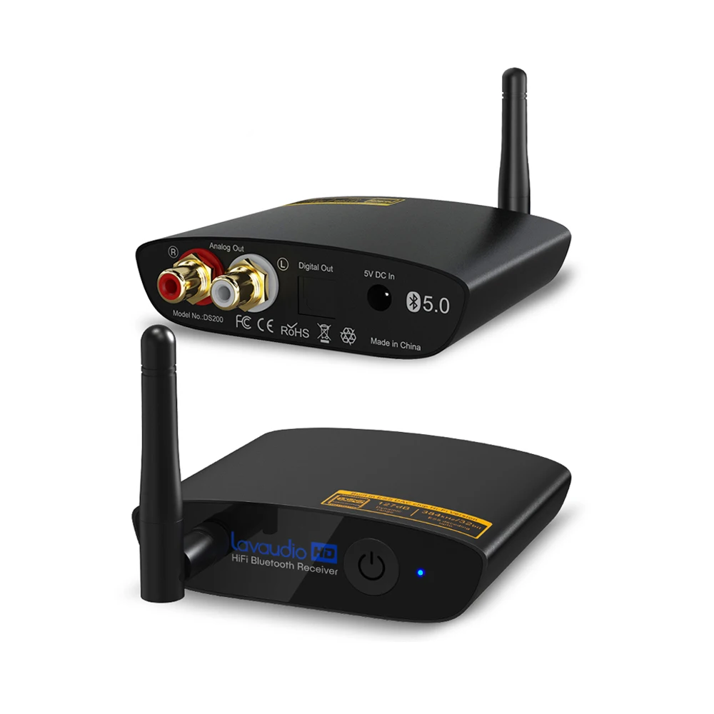 Lavaudio HiFi CSR8675 Bluetooth 5.0 Music Receiver with ESS DAC, aptx HD/LL Audio for AV ...