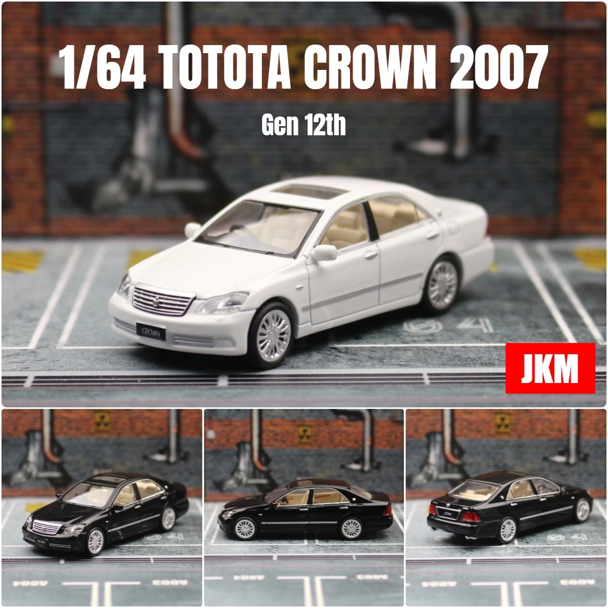 1-64-TOYOTA-Crown-Gen-12th-2007-Sedan-Miniature-Model-JKM-1-64-Premium ...