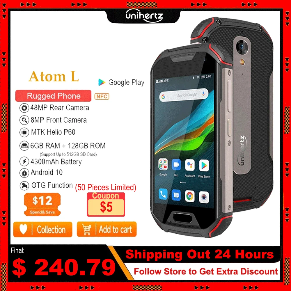 Unihertz-Atom-L-6GB-128GB-IP68-Waterproof-Rugged-Unlocked-Smartphone ...