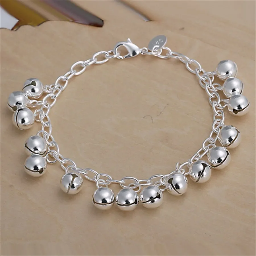 925Lovely-Bell-Silver-Color-Bracelets-New-Listings-High-925quality ...