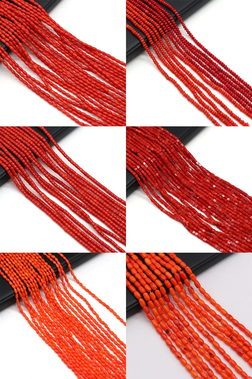 Perline-di-corallo-naturale-forma-geometrica-distanziata-perline ...