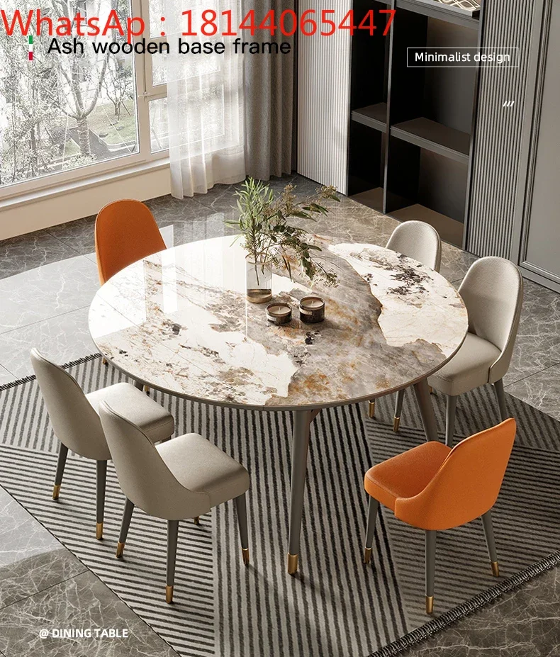 Glossy-Telescopic-All-Solid-Wood-Round-Table-1-2m-Folding-Rock-Slab ...