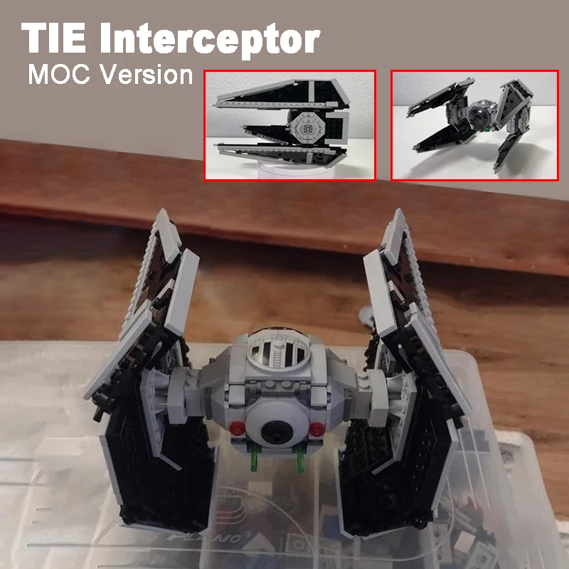 418Pcs-TIE-Interceptors-Defender-MOC-Building-Blocks-Imperial-Fleet ...
