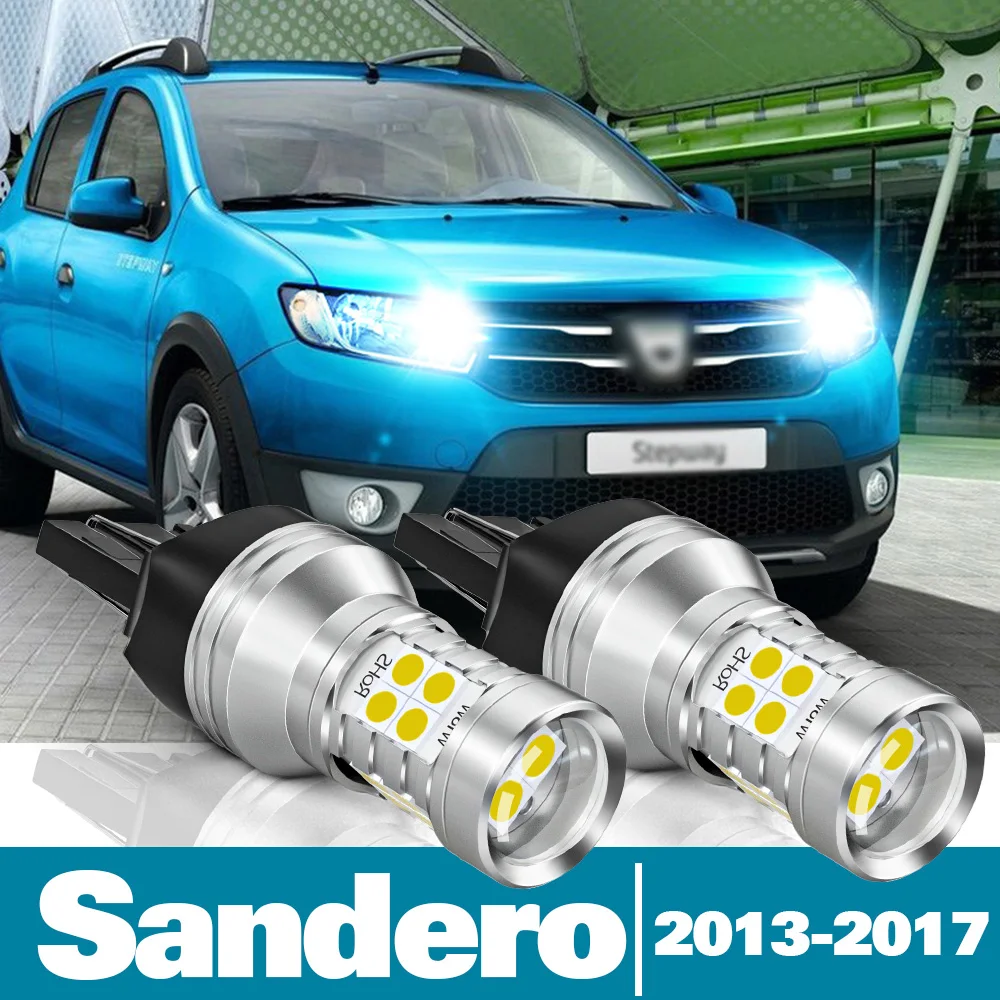 2pcs LED Daytime Running Light DRL For Dacia Sandero 2 Accessories 2013 ...